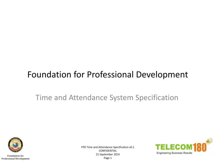 PPT - Foundation for Professional Development PowerPoint Presentation ...