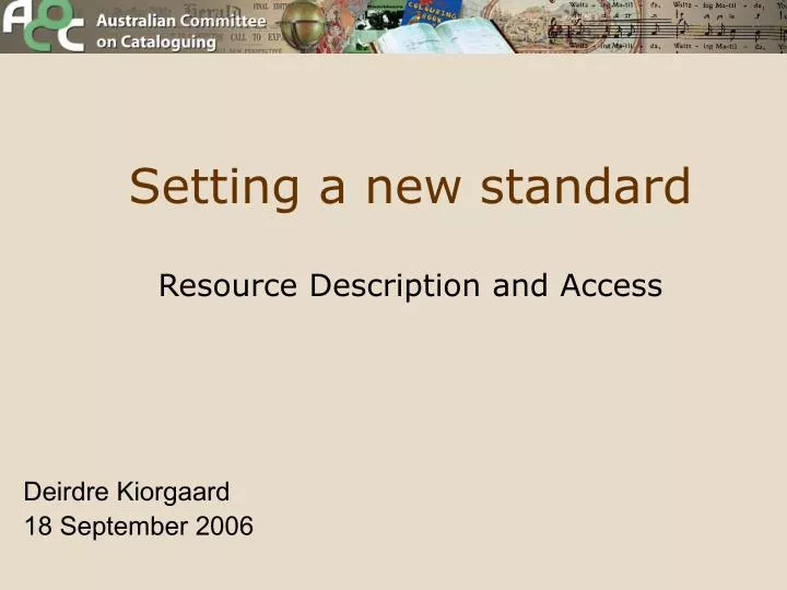 PPT - Setting a new standard Resource Description and Access PowerPoint ...