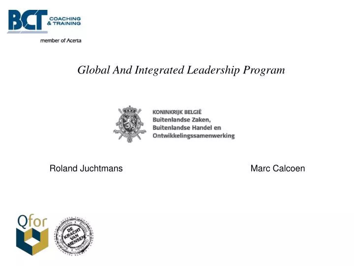 PPT - Global And Integrated Leadership Program PowerPoint Presentation ...