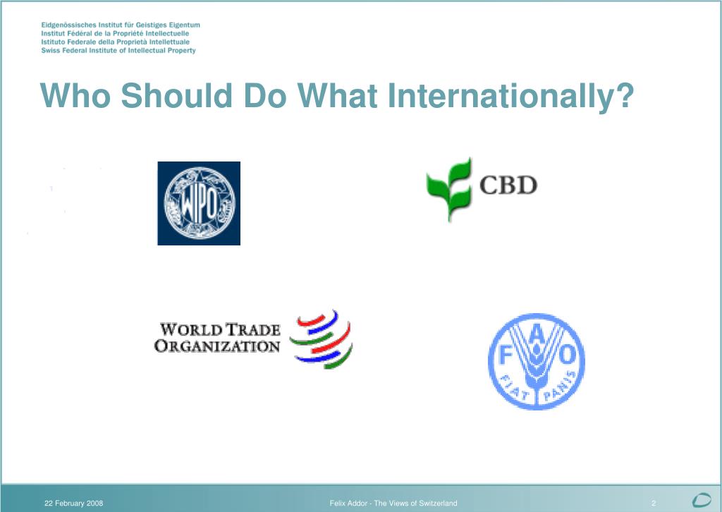 PPT - Felix Addor Deputy Director General Swiss Federal Institute of ...