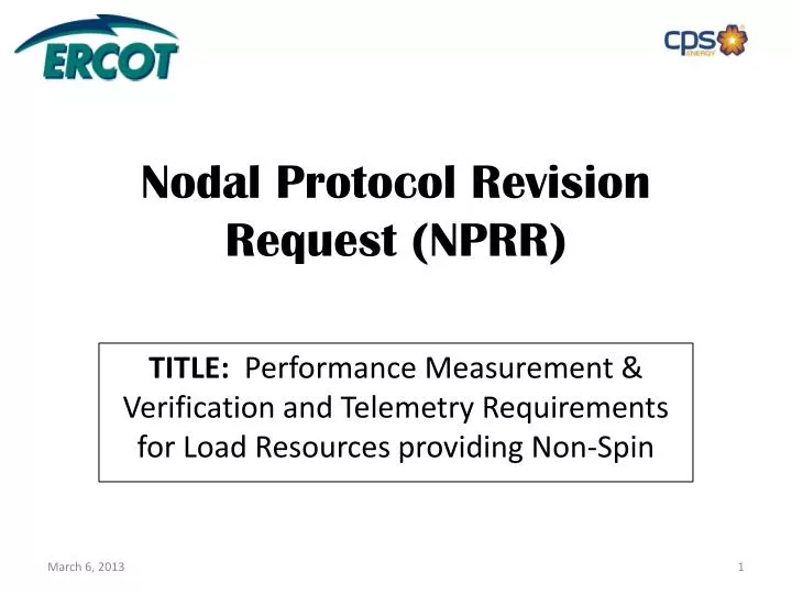 PPT - Nodal Protocol Revision Request (NPRR) PowerPoint Presentation, free download - ID:4655348