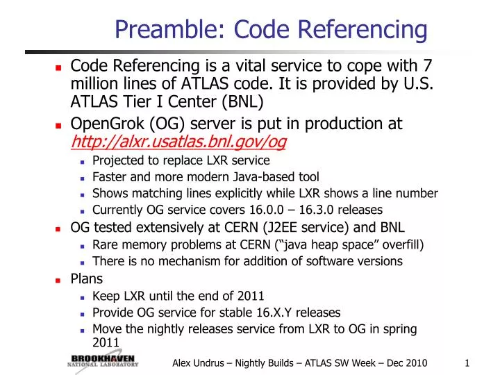 PPT - Preamble: Code Referencing PowerPoint Presentation, free download ...