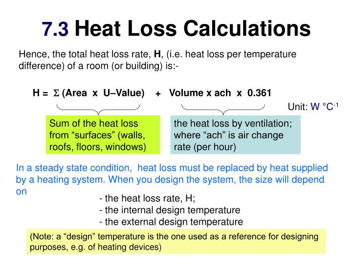Simple Heat Loss Calculation Simple Heat Loss Calculation