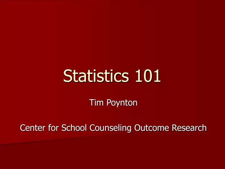 PPT - Statistics 101 PowerPoint Presentation, free download - ID:4656549