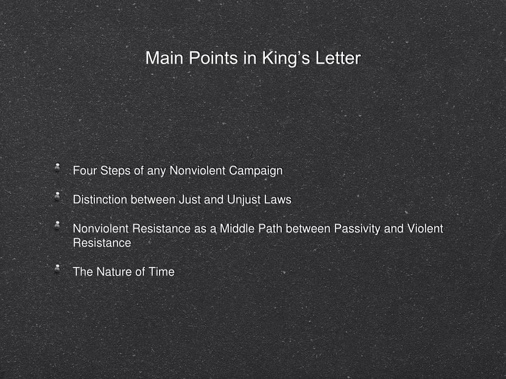 PPT - Notes on Dr. Martin Luther King, Jr., “Letter from Birmingham ...