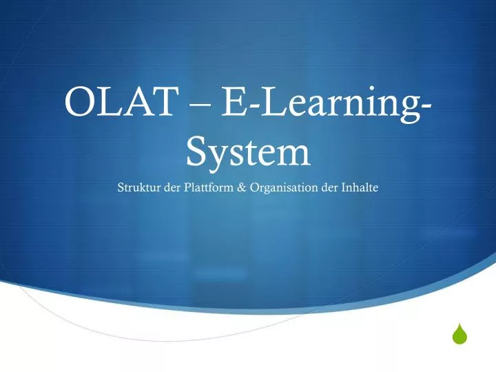 PPT - OLAT – E-Learning-System PowerPoint Presentation, free download ...