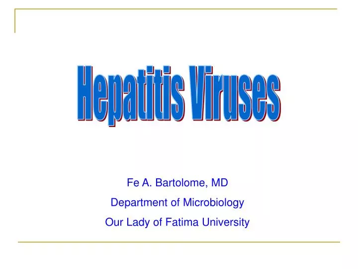 PPT - Hepatitis Viruses PowerPoint Presentation, free download - ID:4657513