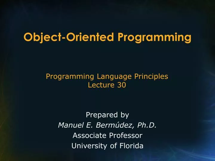 Ppt Object Oriented Programming Powerpoint Presentation Free 4115