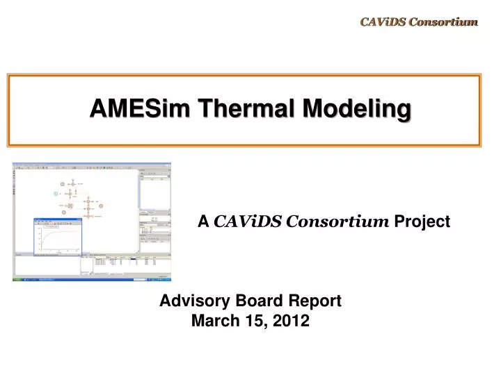 PPT - AMESim Thermal Modeling PowerPoint Presentation, free download - ID:4659234