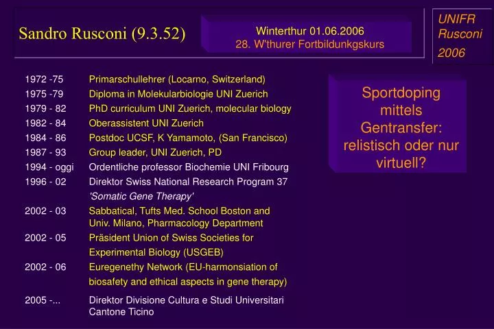 PPT - Sandro Rusconi (9.3.52) PowerPoint Presentation, free download ...