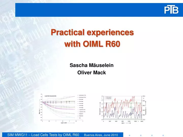 PPT - Practical experiences with OIML R60 PowerPoint Presentation, free ...