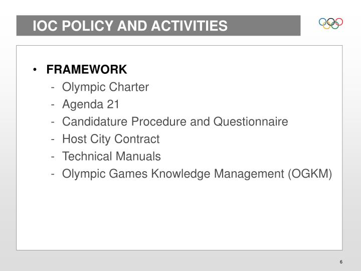 PPT - OLYMPIC LEGACY Christophe DUBI Deputy Olympic Games Executive ... PPT - OLYMPIC LEGACY Christophe DUBI Deputy Olympic Games Executive ...
