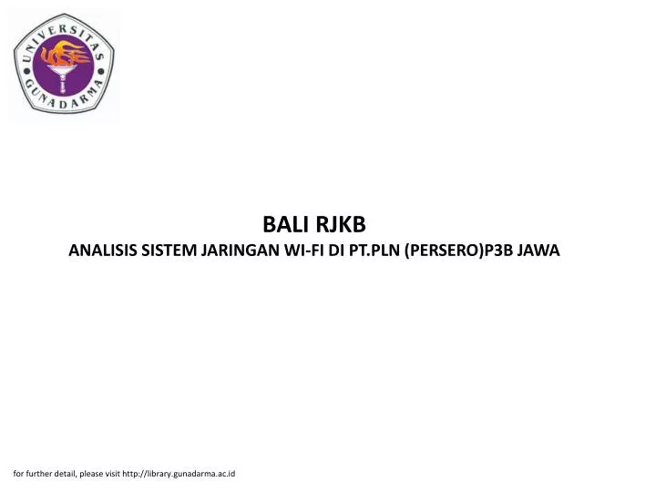 PPT - BALI RJKB ANALISIS SISTEM JARINGAN WI-FI DI PT.PLN (PERSERO)P3B ...