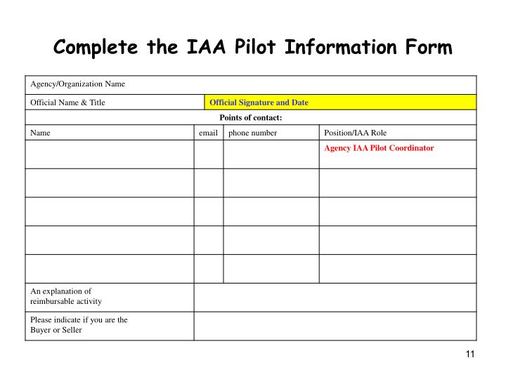 PPT - IAA Pilot Program Kick-off PowerPoint Presentation - ID:4665654