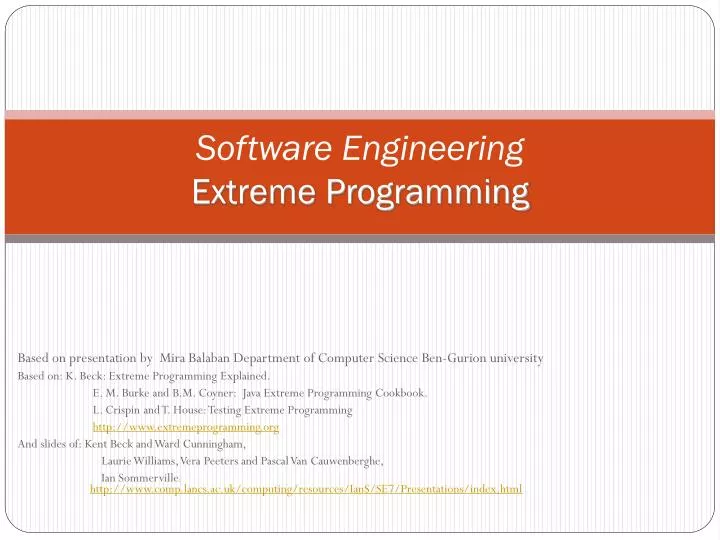 PPT - Software Engineering Extreme Programming PowerPoint Presentation - ID:4666418