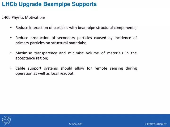 PPT - LHCb Upgrade Beampipe Supports PowerPoint Presentation, free ...
