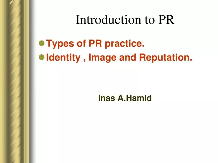 PPT - Introduction to PR PowerPoint Presentation, free download - ID ...