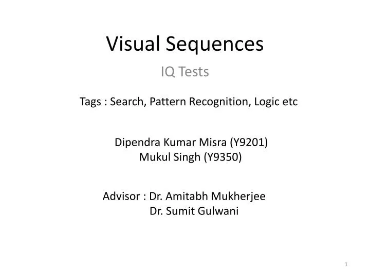 PPT - Visual Sequences PowerPoint Presentation, free download - ID:4667182
