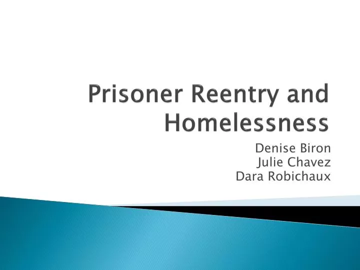 PPT - Prisoner Reentry and Homelessness PowerPoint Presentation, free ...