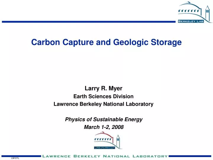 PPT - Carbon Capture and Geologic Storage PowerPoint Presentation, free ...