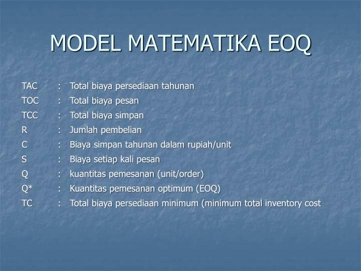 PPT - MODEL PERSEDIAAN PowerPoint Presentation - ID:4668818