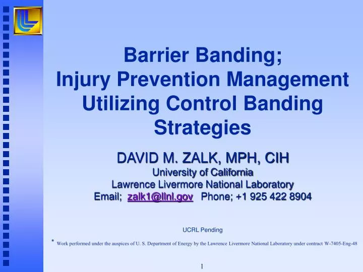 PPT - Barrier Banding Strategies PowerPoint Presentation, free download ...