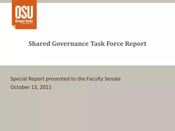 PPT - Shared Governance Task Force Report PowerPoint Presentation, free ...
