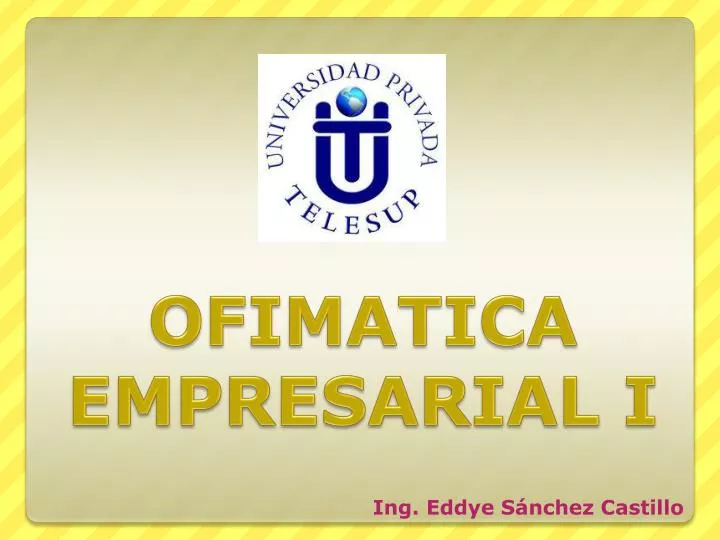 PPT - OFIMATICA EMPRESARIAL I PowerPoint Presentation, free download ...