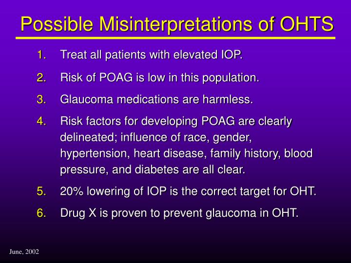 PPT - The Ocular Hypertension Treatment Study (OHTS) PowerPoint ...
