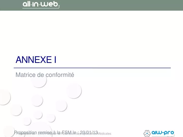 PPT - ANNEXE I PowerPoint Presentation, free download - ID:4670328