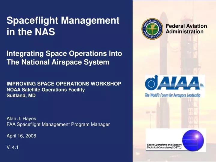 PPT - Spaceflight Management in the NAS Integrating Space Operations ...