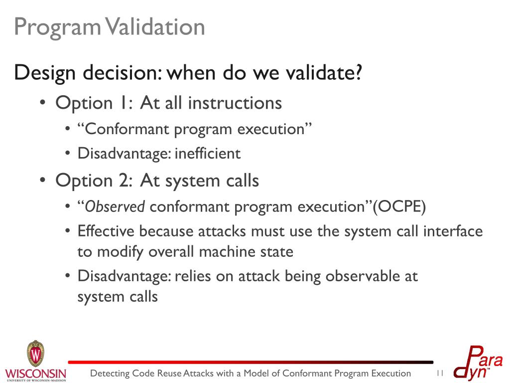 Ppt Detecting Code Reuse Attacks With A Model Of Conformant Program Execution Powerpoint 7434