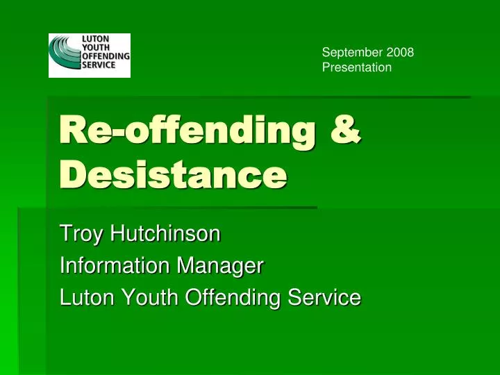 PPT - Re-offending & Desistance PowerPoint Presentation, free download ...