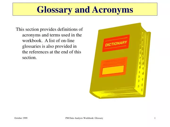 PPT - Glossary and Acronyms PowerPoint Presentation, free download - ID ...