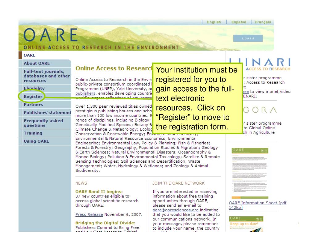 PPT - Introduction to OARE PowerPoint Presentation, free download - ID ...