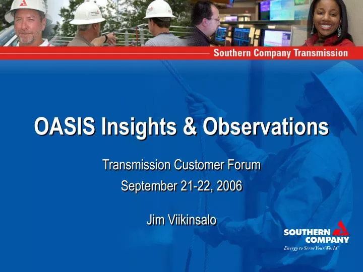 PPT - OASIS Insights & Observations PowerPoint Presentation, free ...