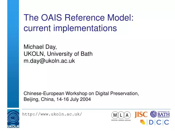 PPT - The OAIS Reference Model: current implementations PowerPoint ...