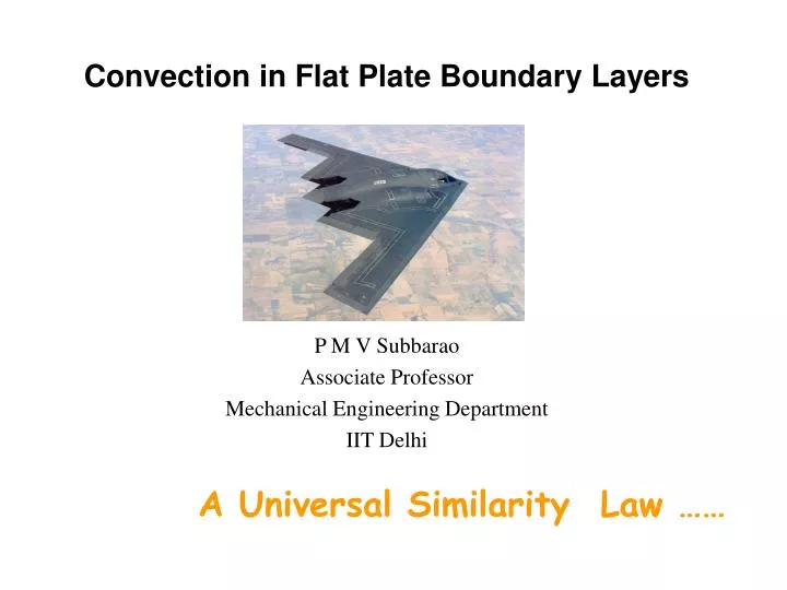 PPT - Convection in Flat Plate Boundary Layers PowerPoint Presentation ...