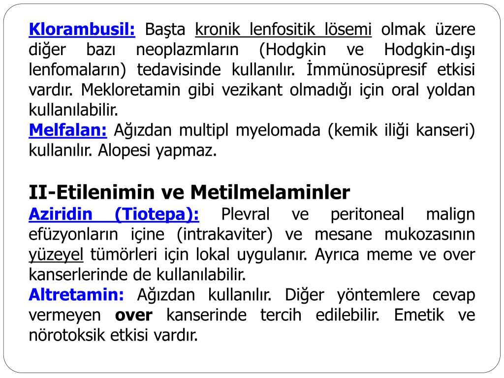 PPT - Kanser Kemoterapisinin Esasları ve Antineoplastik İlaçlar ...