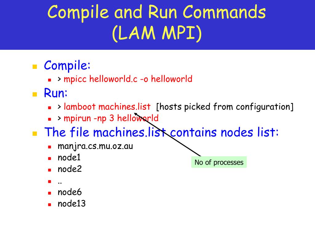 Ppt Programming Clusters Using Message Passing Interface Mpi Powerpoint Presentation Id