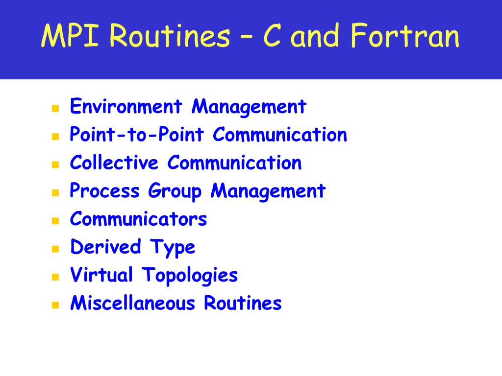 Ppt Programming Clusters Using Message Passing Interface Mpi Powerpoint Presentation Id