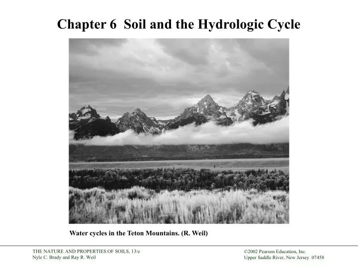 PPT - Chapter 6 Soil and the Hydrologic Cycle PowerPoint Presentation ...
