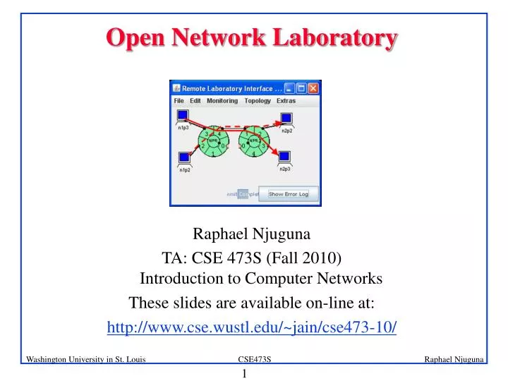 PPT - Open Network Laboratory PowerPoint Presentation, free download ...
