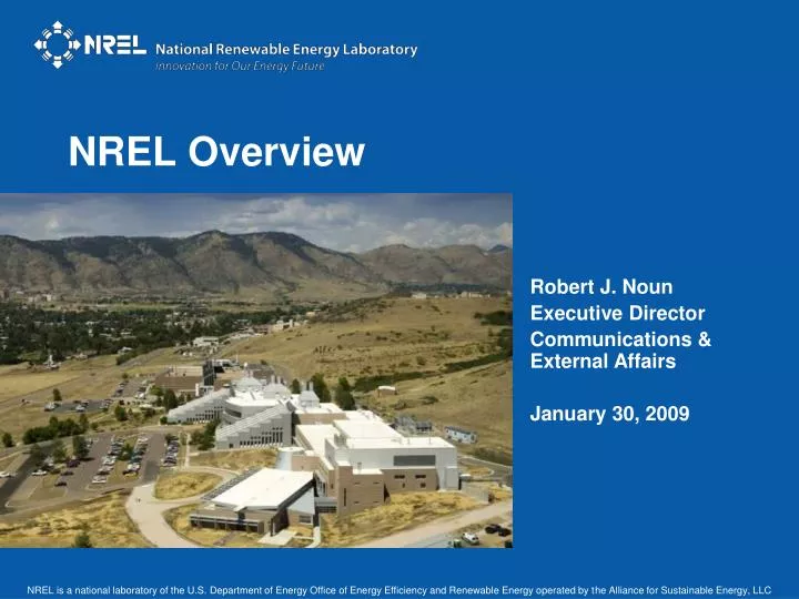 PPT - NREL Overview PowerPoint Presentation, free download - ID:4679121