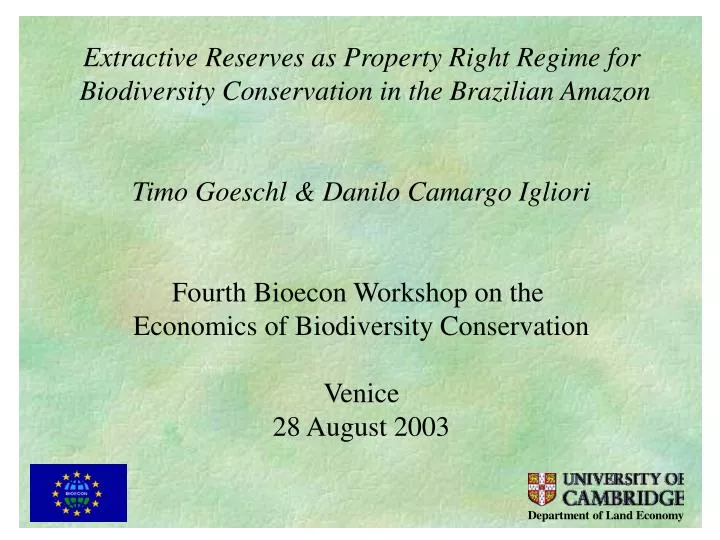 PPT - Extractive Reserves as Property Right Regime for PowerPoint ...