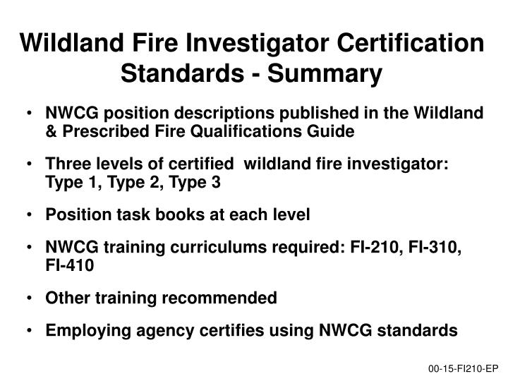 PPT - FI-210 WILDLAND FIRE ORIGIN & CAUSE DETERMINATION PowerPoint ...