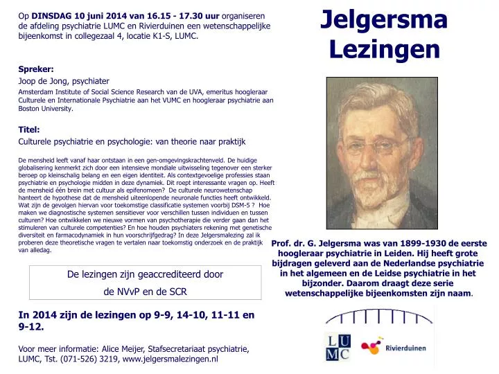 PPT - Jelgersma Lezingen PowerPoint Presentation, free download - ID ...
