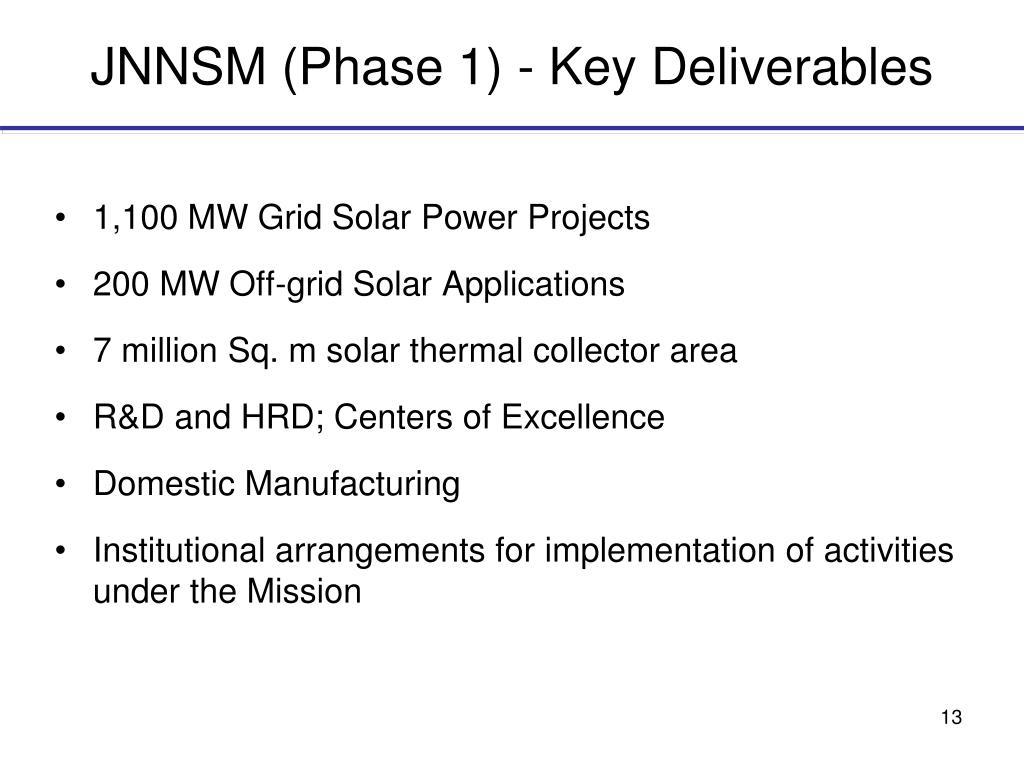 PPT - Jawaharlal Nehru National Solar Mission PowerPoint Presentation ...