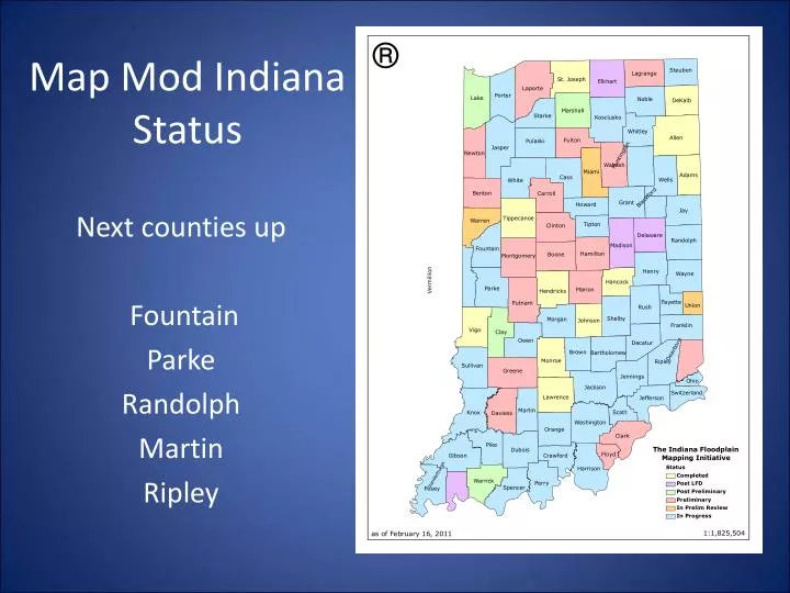 PPT - Map Mod Indiana Status PowerPoint Presentation, free download ...