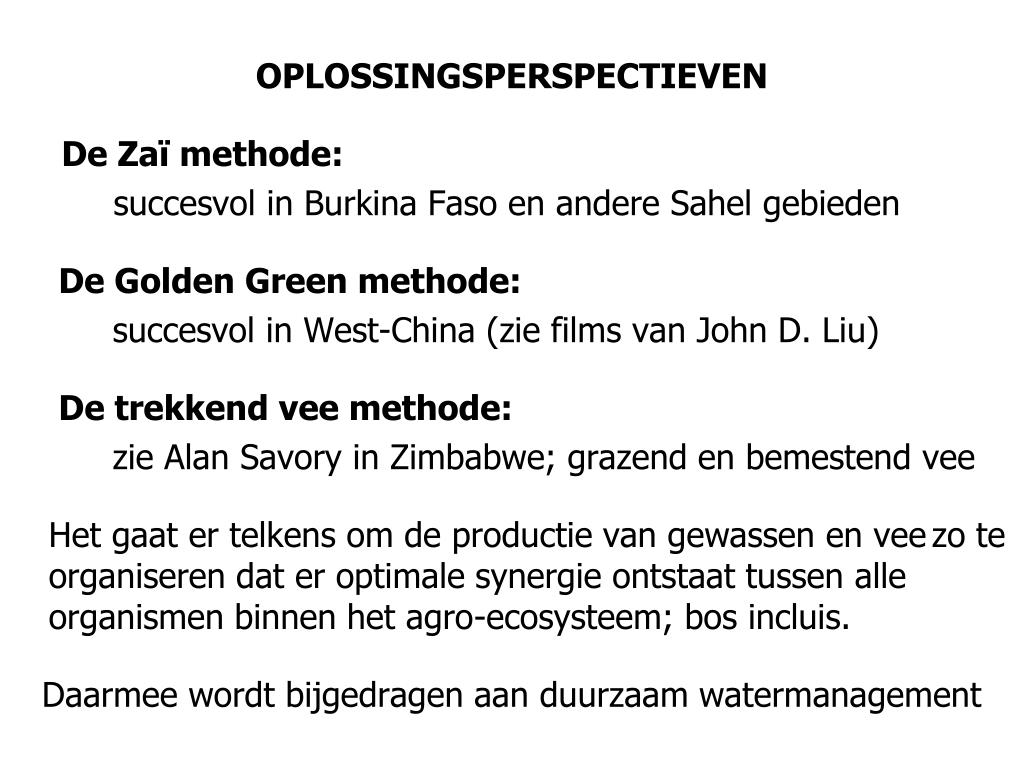 PPT - BELEIDSAANBEVELINGEN TEN BEHOEVE VAN DUURZAME ONTWIKKELING ...